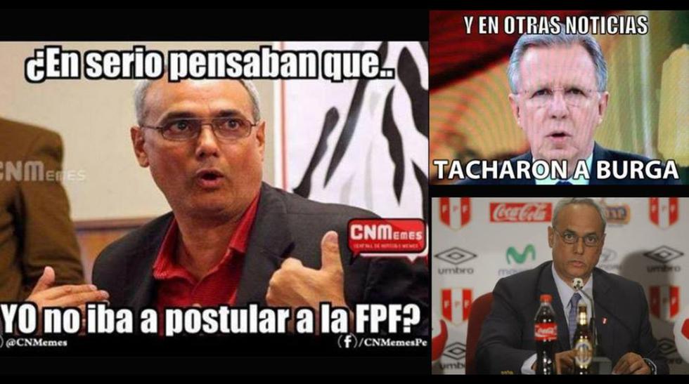 Manuel Burga y los memes luego de ser tachado como candidato | DEPORTE ...