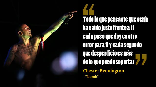 Chester Bennington: las letras de canciones que anticiparon la muerte ...